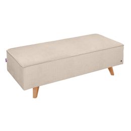 Hocker Tom Tailor HOME "NORDIC CHIC" Gr. B/H/T: 137 cm x 42 cm x 61 cm, Samtstoff STC, beige (ivory stc 1) Polsterhocker