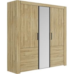 Kleiderschrank OTTO products "Sofia" Schränke Gr. B/H/T: 223 cm x 222 cm x 58 cm, 3 St., goldfarben (eiche goldfarben) Kleiderschrank Drehtürenschrank Drehtürenschränke