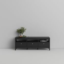 TV-Bank Home Affaire "Madrid" Sideboards Gr. B/H/T: 151,2 cm x 54,1 cm x 38,4 cm, 3, schwarz (schwarz matt) TV-Sideboards