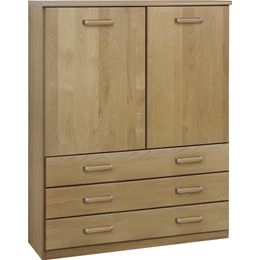 Hochkommode Rauch "Vivien" Sideboards Gr. B/H/T: 97 cm x 120 cm x 41 cm, 3, beige (wildeiche natur teilmassiv) Rauch