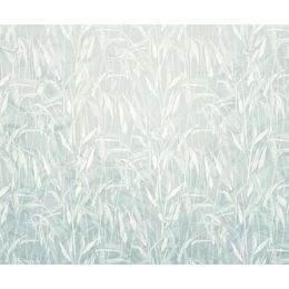 Komar Vliestapete "Reed" Tapeten Gr. B/L: 300 m x 250 m, Rollen: 1 St., blau (türkis, weiß) Blumentapeten