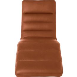 Relaxliege W.Schillig "daily dreams" Sofas Gr. B/H/T: 65 cm x 91 cm x 170 cm, Longlife Xtra-Leder Z69, mit Kopfteilverstellung-manuell, braun (cognac z69) Relaxliegen