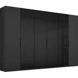 Drehtürenschrank Rauch "Fena" Schränke Gr. B/H/T: 300 cm x 223 cm x 61 cm, 6 St., schwarz (schwarz, glas schwarz) Drehtürenschränke
