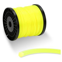 VINGO - Mähfaden Nylon 6-skant 3mm Faden Durchmesser 100M Trimmerfaden für Trimmer Rolle Gelb