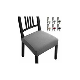 2-teilige Stuhlhussen für universelle Passform – Spandex-Abdeckung, abnehmbare Stuhlhussen, sehr leicht zu reinigen und langlebig, 2er-Pack, grau