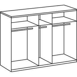 Kleiderschrank wimex "New York" Schränke Gr. B/H/T: 225 cm x 236 cm x 58 cm, 5 St., weiß (weiß, front struktureichefarben hell) Kleiderschränke