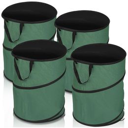 VINGO - Gartensack Gartenabfallsäcke Popup mit 3 reißfeste Griffe Abfallsack 170L 4X - Grün