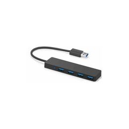 Amirror Smart Ug - Ultradünner und leichter 4-Port-USB-3.0-Hub, Daten-Hub für MacBook, MacBook Air/Pro/Mini, iMac, MacPro, Windows- und