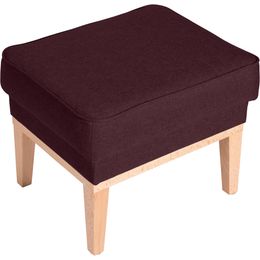 Hocker Max Winzer "Anthony" Gr. B/H/T: 50 cm x 41 cm x 41 cm, Strukturgewebe 16523, rot (burgund) Sitzhocker Hocker