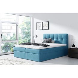 Boxspringbett Schlafzimmerbett carmen 200x200cm Hellblau