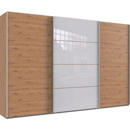 Schwebetürenschrank wimex "Norderstedt" Schränke Gr. B/H/T: 360 cm x 236 cm x 64 cm, 3 St., weiß (artisan eiche nachbildung, glas weiß) Schwebetürenschränke und Schiebetürenschränke Bestseller