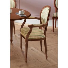 Stuhl Home Affaire "LUIGI" Stühle gelb (kirschbaumfarben, gruen, gelb) 4-Fuß-Stuhl Armlehnstuhl Esszimmerstuhl Küchenstühle Stühle