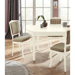 Stuhl Home Affaire "135" Stühle weiß (weiß lackiert, gruen gelb) 4-Fuß-Stuhl Esszimmerstuhl Polsterstuhl Küchenstühle Stühle