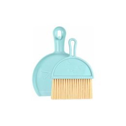 Eting - Mini Plastic Dustpan and Broom, Mini Dustpan and Brush Set, Small Broom Desk Cleaning Tool, Small Multi-Function Sweeping Broom for Kids