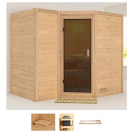 Karibu Sauna "Sanna 2" Saunen beige (naturbelassen) Saunen