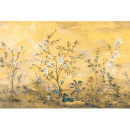 Komar Vliestapete "Mandarin" Tapeten Gr. B/L: 368 m x 248 m, Rollen: 1 St., goldfarben (gold, gelb) Blumentapeten