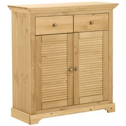 Kommode Home Affaire "Ayanna" Sideboards Gr. B/H/T: 94 cm x 100 cm x 39 cm, 2, beige (natur) Kommode aus Massivholz