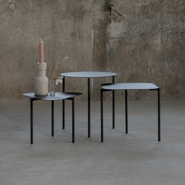 Beistelltisch SPINDER DESIGN "Doremi" Tische Gr. B/H/T: 42 cm x 32,5 cm x 44 cm, schwarz (schwarz, schwarz, schwarz) Beistelltische