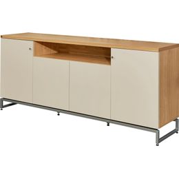 now! by hülsta Sideboard NOW BY HÜLSTA "now time" Sideboards Gr. B/H/T: 210 cm x 86,9 cm x 45 cm, braun (natureiche, lack, seidengrau) Sideboards