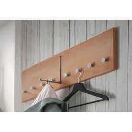 Hakenleiste Home Affaire "Dura" Hakenleisten Gr. B/H/T: 80 cm x 22 cm x 4,6 cm, braun (buche) Haken