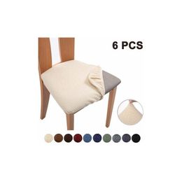 Amirror Smart Ug - Stück Stretch-Jacquard-Stuhlsitzbezüge, abnehmbare, waschbare, staubdichte Sitzkissenbezüge für Esszimmerstühle