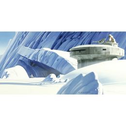 Komar Vliestapete "Star Wars Classic RMQ Hoth Echo Base" Tapeten Gr. B/L: 500 m x 250 m, Rollen: 1 St., blau (blau, weiß) Vliestapeten