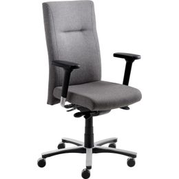 mayer Sitzmöbel Bürostuhl MAYER SITZMÖBEL Stühle Gr. B/H/T: 71 cm x 119 cm x 62 cm, Polyester, grau (grau, alu) Drehstühle