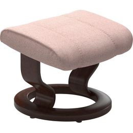 Fußhocker stressless "Consul" Hocker Gr. B/H/T: 54 cm x 38 cm x 39 cm, ROHLEDER Stoff Q2 FARON, Classic Base Braun, pink (light q2 faron) Fußhocker