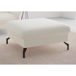 Sit & More Hocker SIT&MORE "Fashion" Gr. B/H/T: 89 cm x 45 cm x 89 cm, Soft clean, mit Federkern, beige (creme) Sitzhocker