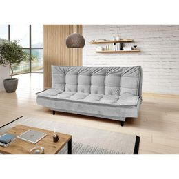 Polstersofa nitoz Couch mit Schlaffunktion und Bettkasten MH84 Hellgrau - Furnix