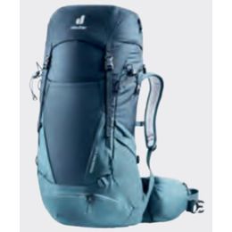 Deuter Wanderrucksack Futura Pro 34 SL Brustgurt,Kompressionsriemen,Netzrücken,Trinksystemvorbereitung,integrierte Regenhülle Damen, blau, Einheitsgröße