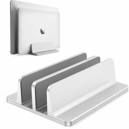Minkurow - Aluminium-Laptopständer, verstellbar, platzsparend, vertikaler Ständer für MacBook Pro/Air, Notebook und Samsung Tablet Ultrabook, Lenovo