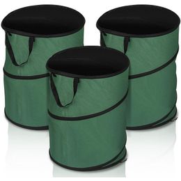 VINGO - Gartensack Gartenabfallsäcke Popup mit 3 reißfeste Griffe Abfallsack 170L 3X - Grün