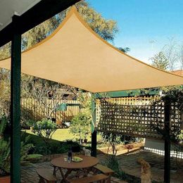 Tovbmup - 3 x 4 m rechteckiges wasserdichtes Sonnensegel, wasserabweisendes Sonnensegel, UV-Schutz für Gartenterrasse, Sand,