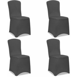 Deuba 4x Stuhlhussen Stretch Stuhlbezug Universal Stuhl Bezug Hussen Set Weihnachten anthrazit