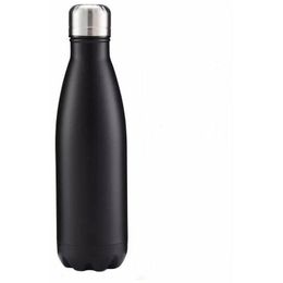 Isolierte Wasserflasche aus Edelstahl - Schwarz