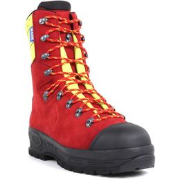 Schnittschutzstiefel / Schnittschutzschuhe Protector 2.0 in kox Edition mit Gore-Tex Rot/Gelb Gr. 39 - Rot/Gelb - HAIX