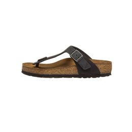 Birkenstock Leder-Zehentrenner "Gizeh" in Schwarz - Weite N - 41