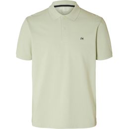 Selected Poloshirt, Regular Fit, Bio-Baumwolle, für Herren, grün, M