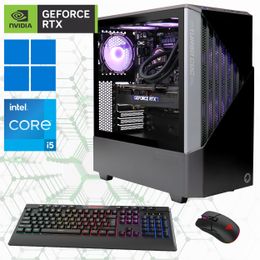 Hyrican Gaming-PC "Contac BG 7317" Computer DDR5 RAM, PCIe SSD Gen4, Windows 11 Gr. Microsoft Windows 11 Home (64 Bit), 32 GB RAM 2000 GB SSD, schwarz (schwarz, grau) Gaming PCs