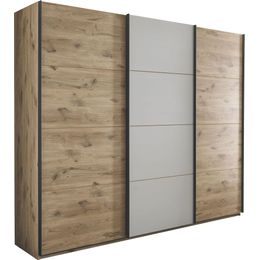 Schwebetürenschrank Schlafkontor "Preda" Schränke Gr. B/H/T: 270 cm x 225,5 cm x 60 cm, 3 St., beige (viking oak, ash grey) Schwebetürenschränke und Schiebetürenschränke