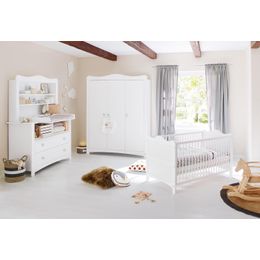 Babyzimmer-Komplettset Pinolino "Florentina" weiß Baby Schlafzimmermöbel-Sets Komplett-Babybetten