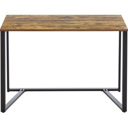 Schreibtisch Inosign "Herold" Tische Gr. B/H/T: 110 cm x 75 cm x 60 cm, braun (vintage braun, schwarz (metall), vintage braun) Schreibtische