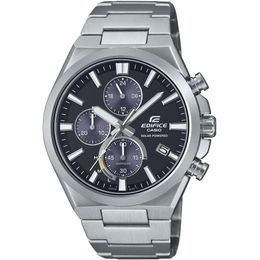 Chronograph CASIO EDIFICE Armbanduhren silberfarben (edelstahlfarben) Herren Uhren