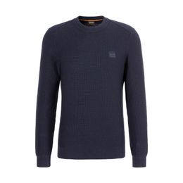 Strickpullover BOSS Orange "Anion" Gr. L, blau (dark blue404) Herren Pullover Sweatshirts