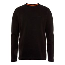 Langarmshirt BOSS Orange "Tempesto" Gr. L, schwarz (001 black) Herren Shirts Langarm