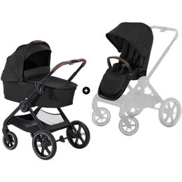 hauck Kombi-Kinderwagen Walk N Care Air Set, black, belastbar bis 22 kg, schwarz