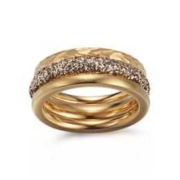 Kingka Ring-Set Glamour Trio, STR-S8502GGD1,D2,D3,D4 (Set, 3-tlg), gelb|goldfarben