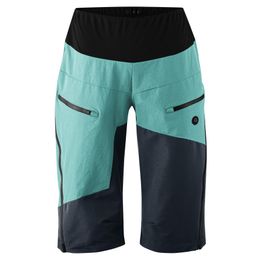 Radhose Gonso "LOMASO" Gr. 44, Normalgrößen, blau (türiks) Damen Hosen Sporthosen Herren Bike-Shorts, MTB Fahrradhose mit Sitzpolster, Bund flexibel