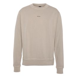 Sweater BOSS Orange "Wefade" Gr. XL, beige (271 light beige) Herren Sweatshirts mit seitlichen Rippeinsätzen